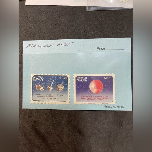 Design | Set Of Vintage Paraguay Stamps 2 Commemorating Satellite ...
